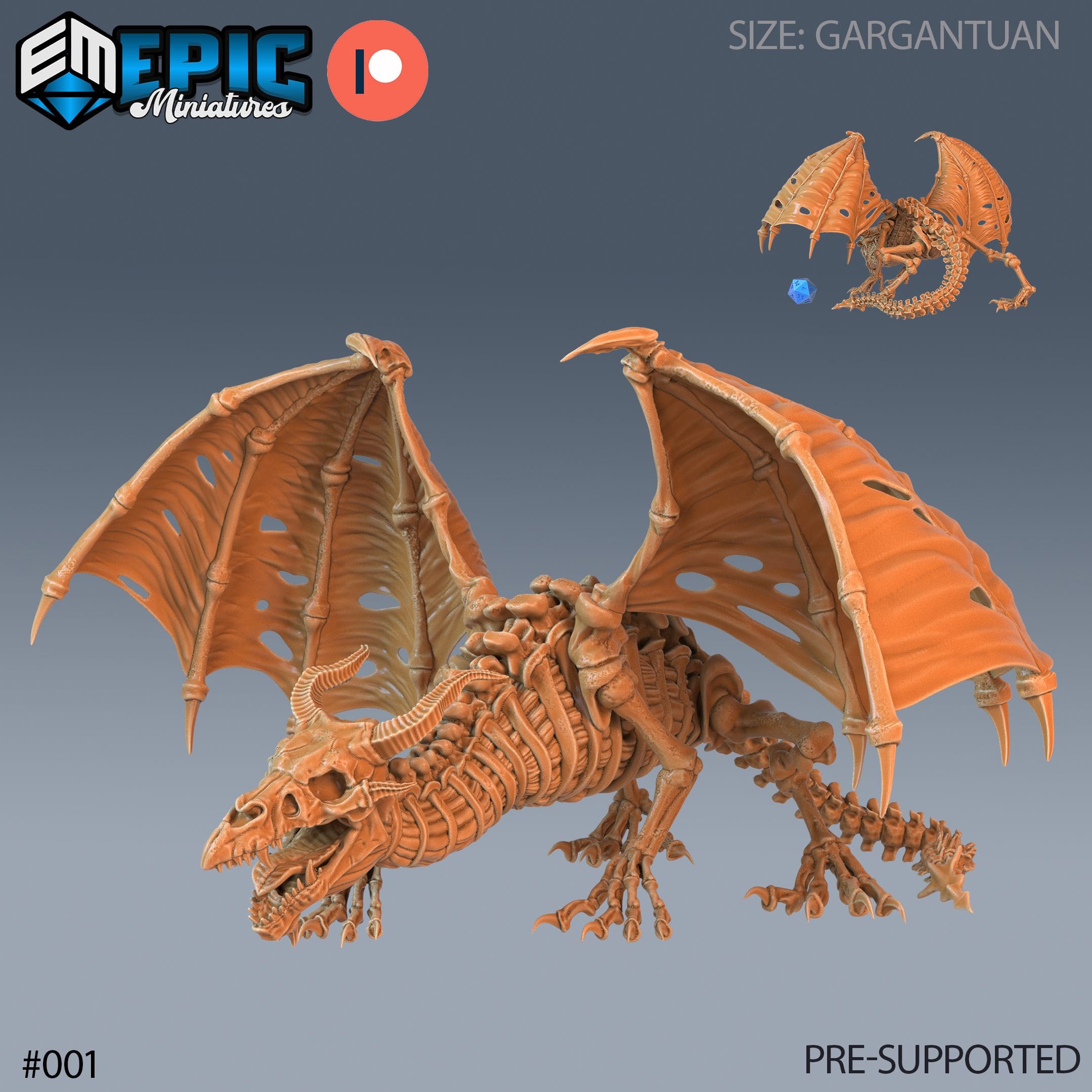 Draco Lich - Crypt of Dread - Epic Miniatures | Arsenal Craft RPG