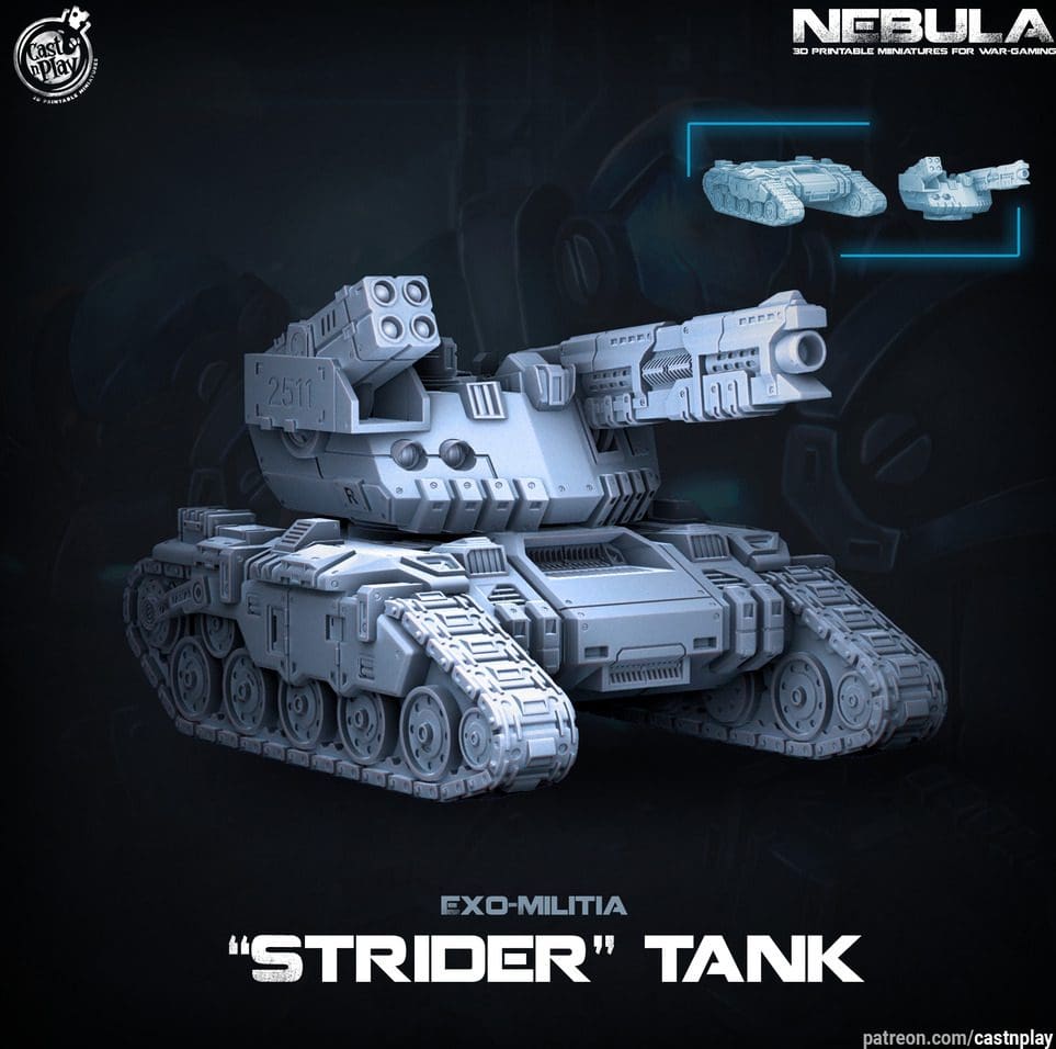 Tanque Exo - Nebula - Cast N Play - Arsenal Craft